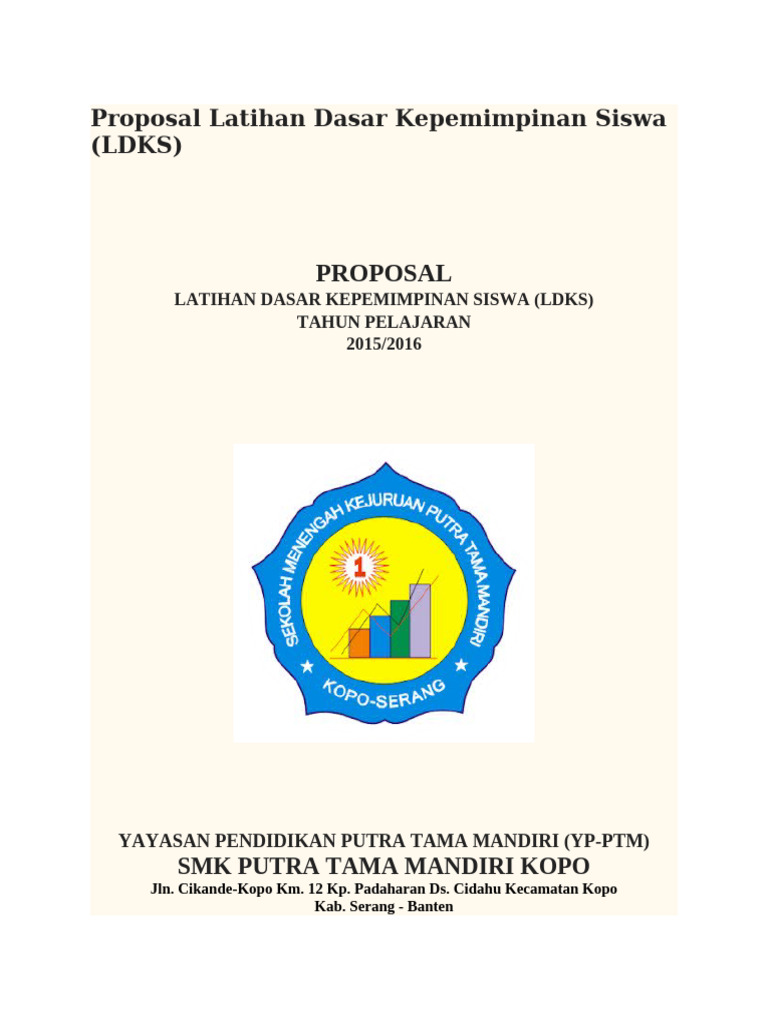 Proposal Latihan Dasar Kepemimpinan Siswa Pdf