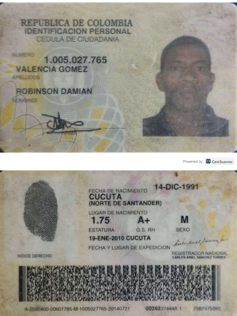 Robinson Damian Valencia Gómez - CC | PDF