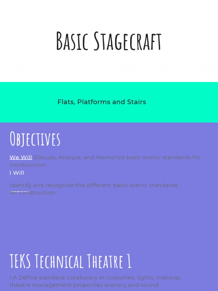 Solomonsz Enzo - Basic Stagecraft - Flats, Platforms and Stairs | PDF