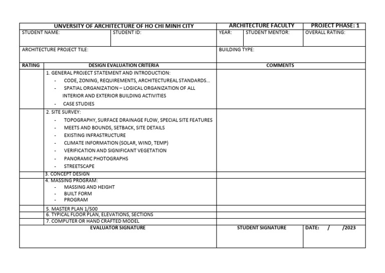 Architecture Project Evaluation-Phase1 | PDF