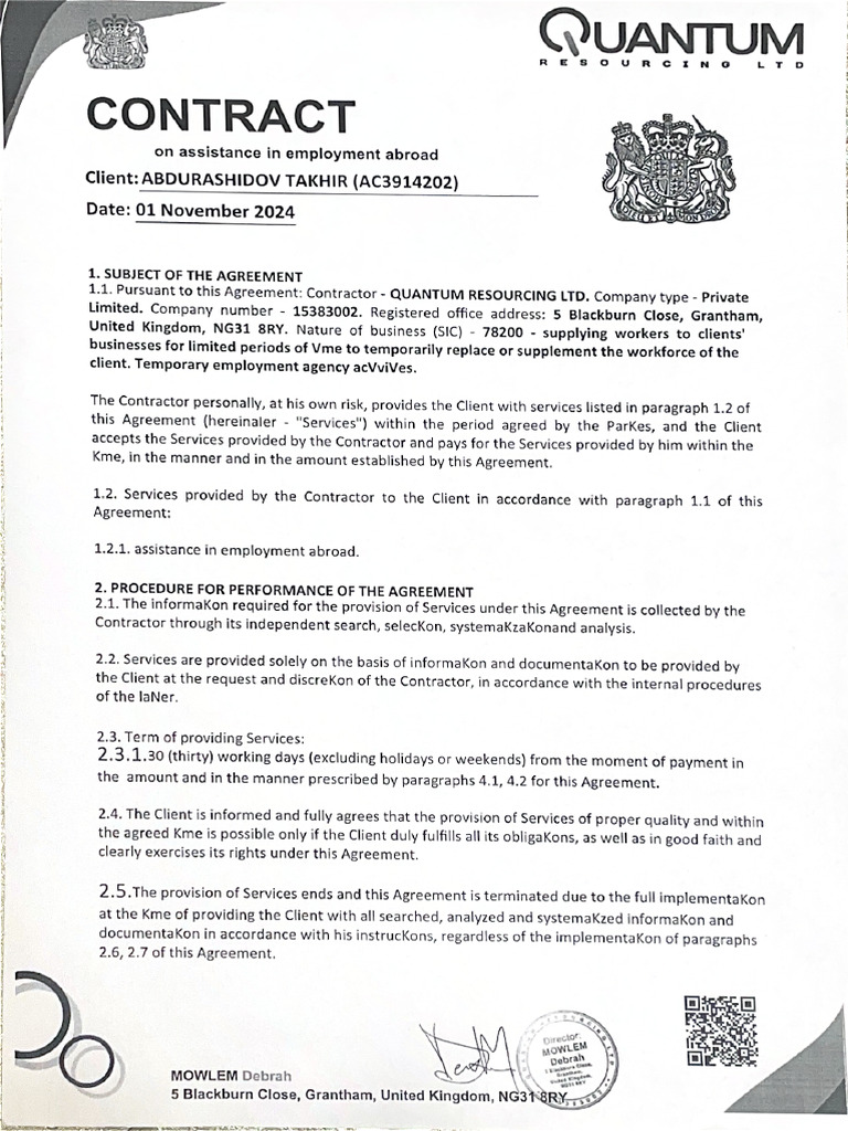 CONTRACT | PDF