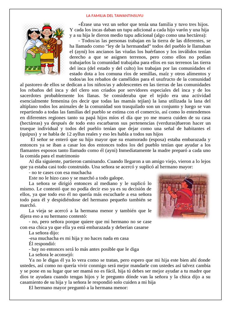 La Familia del Tawantinsuyu | PDF | Imperio Inca