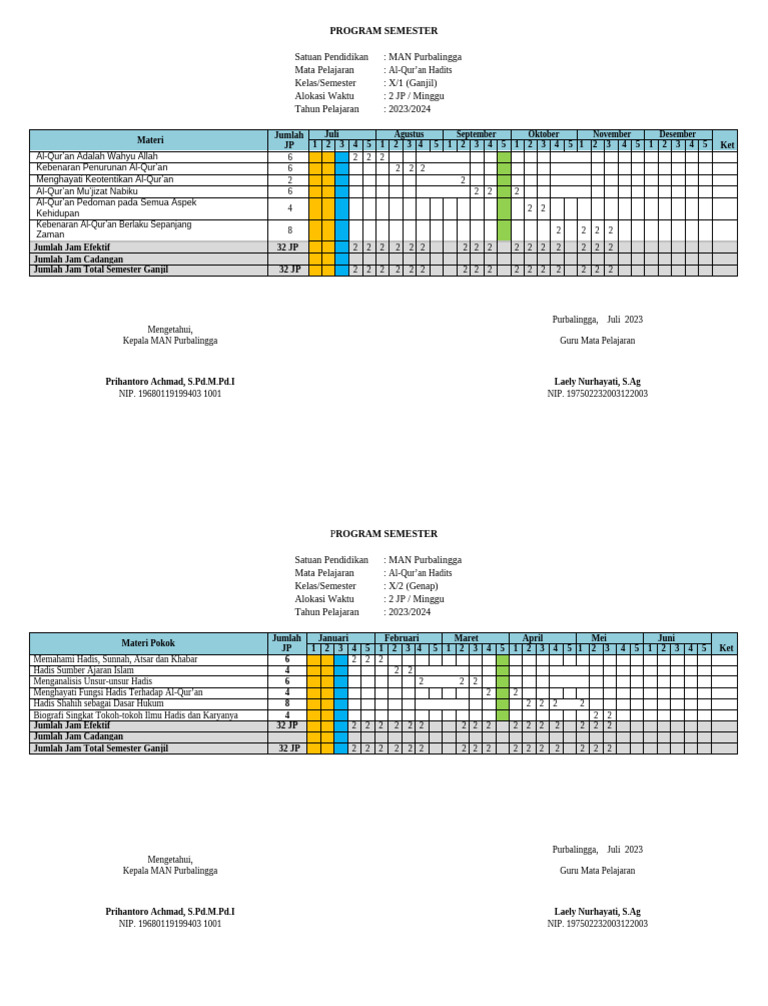 Program Semester (Promes) | PDF