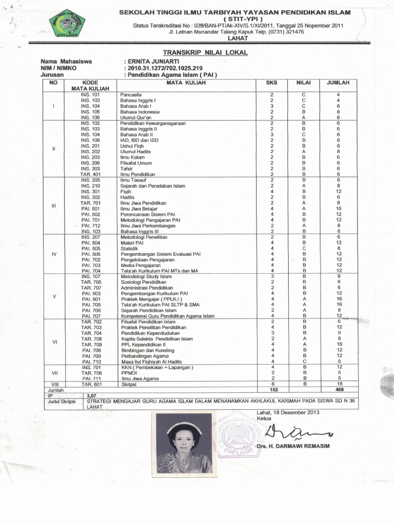Transkip Buk Erni | PDF