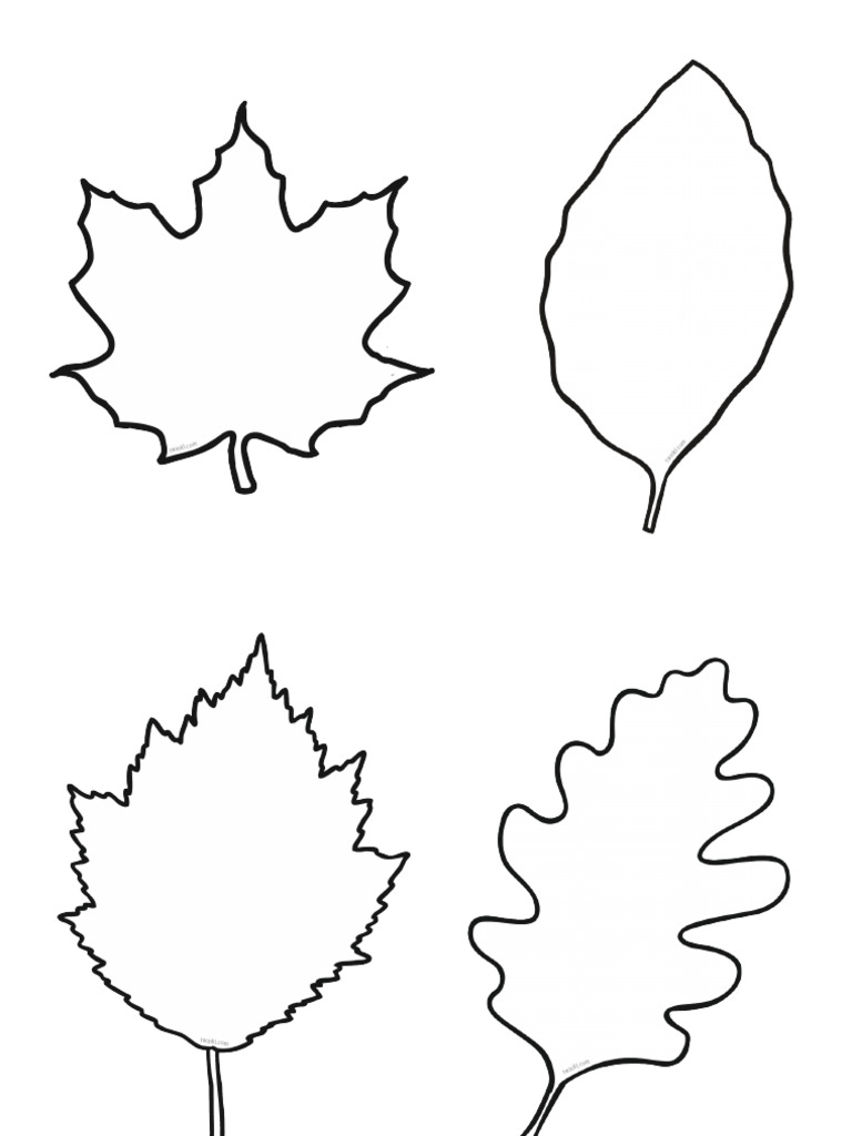 Blank Leaves Cut-Outs Template | PDF