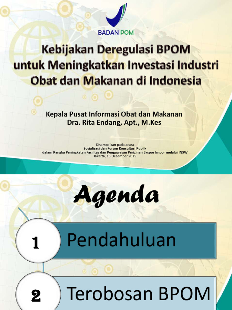 Kepala Pusat Informasi Obat Dan Makanan Dra. Rita Endang, Apt., M.Kes | PDF