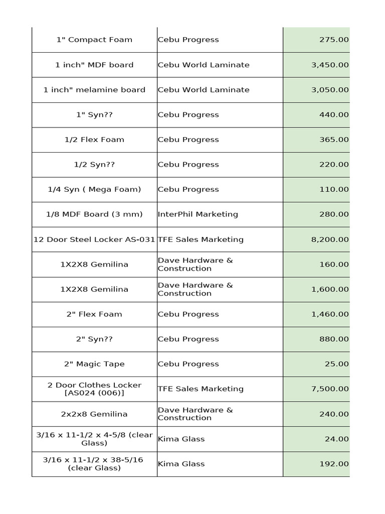 Price List 2023 & 2024 1 | PDF | Screw | Building Materials