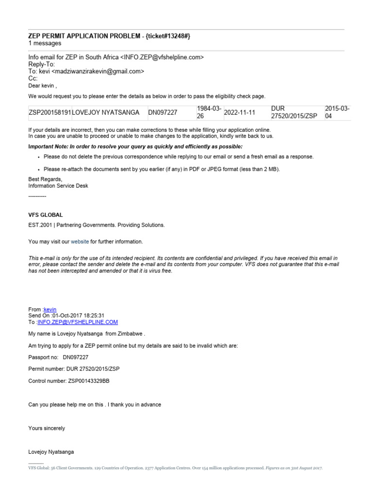 Zep Permit Application Problem - (Ticket#13248#) | PDF | Computing ...