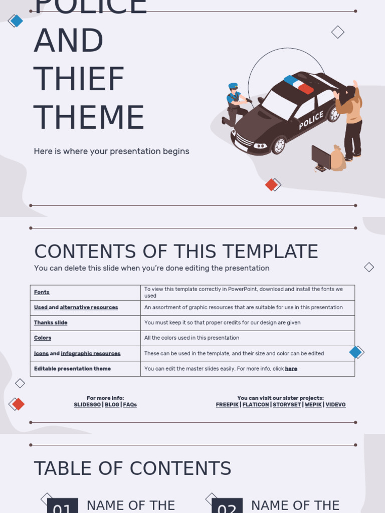 Police and Thief Theme by Slidesgo | PDF | Planets | Mercury (Planet)
