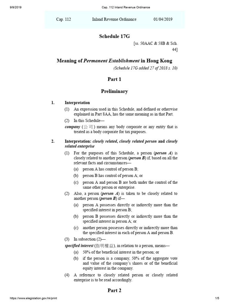 Permanent Establishment in Hong Kong | PDF | Permanent Establishment ...