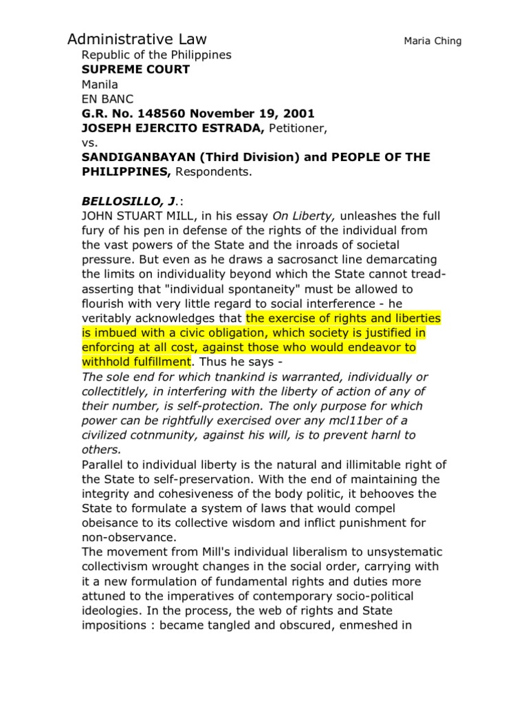 Supreme Court: Bellosillo, J | PDF | Overbreadth Doctrine | Facial ...