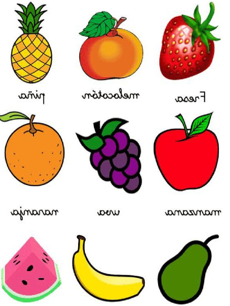 Frutas y Verduras para Recortar | PDF