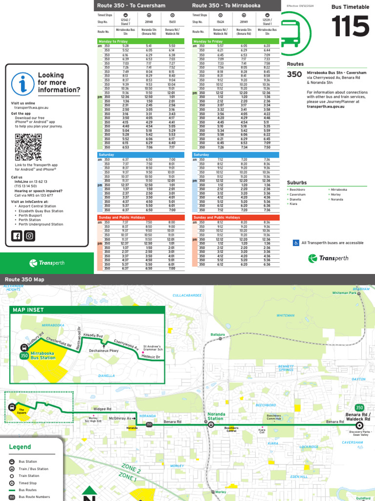 Bus Timetable 115 20241209 | PDF | Public Transport | Transport