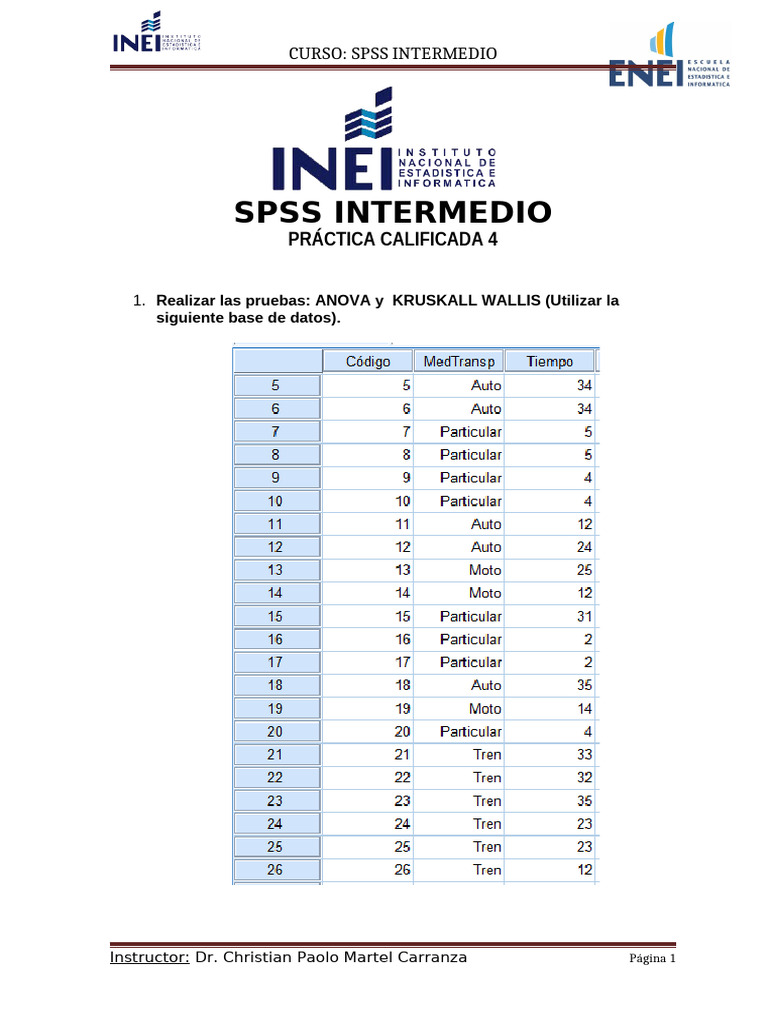 Spss Intermedio, Práctica 4 | PDF | Ciencia y matemáticas