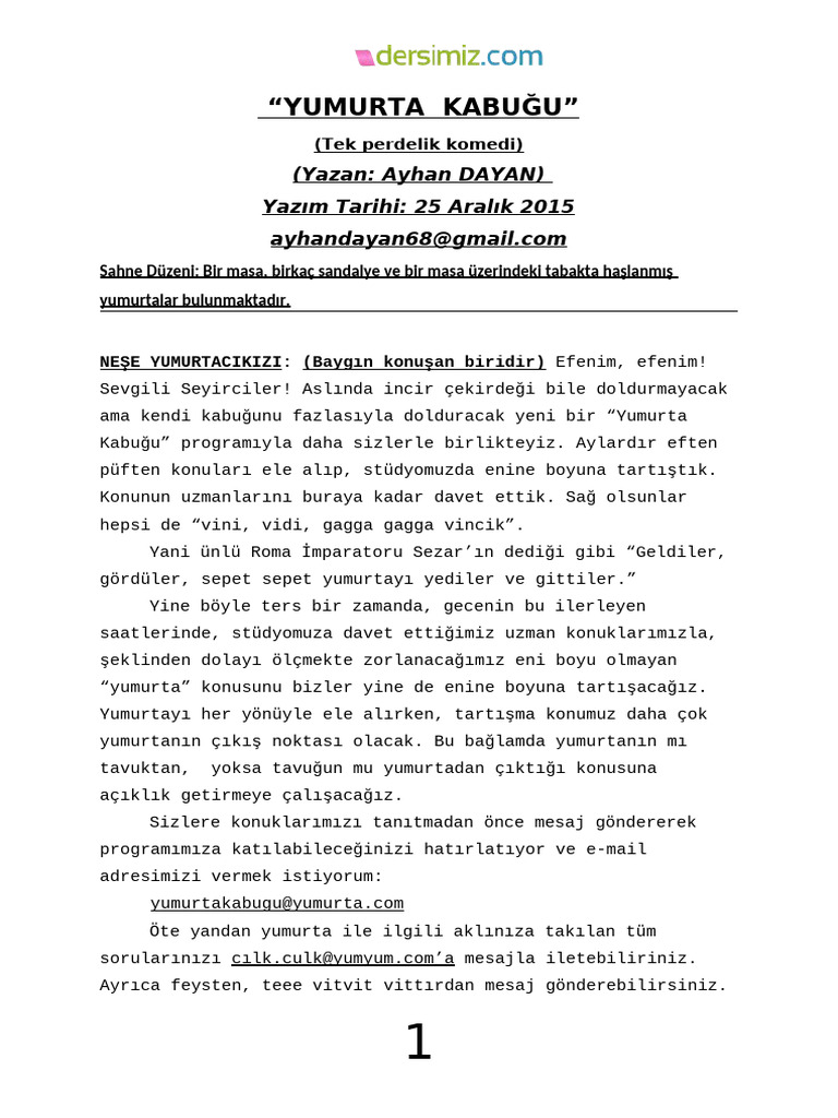 Ayhan Dayan - Yumurta Kabuğu | PDF