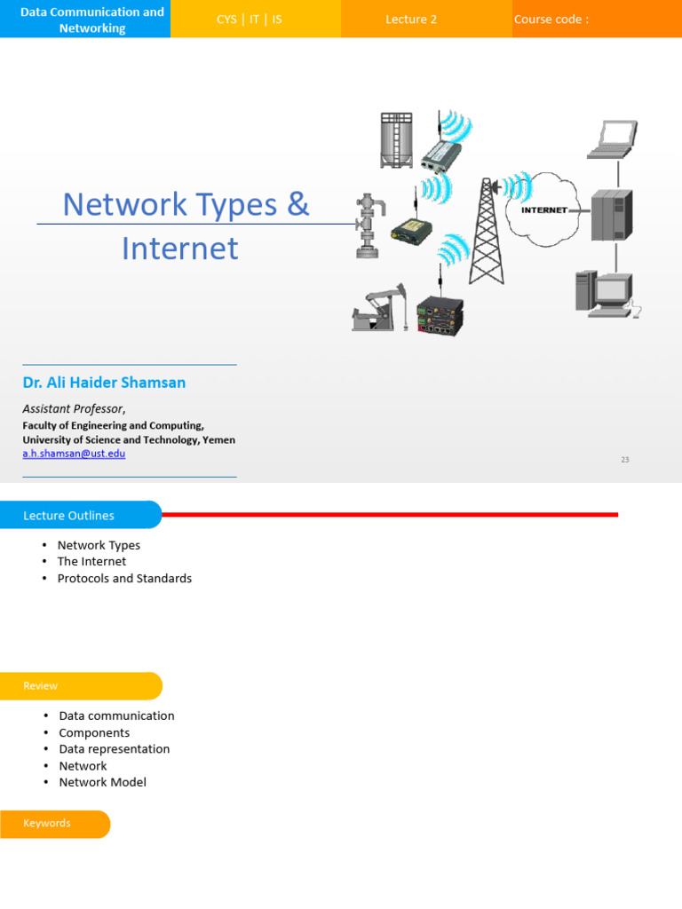 DCN - Lecture 2 - Network Types | PDF | Computer Network | Wide Area Network