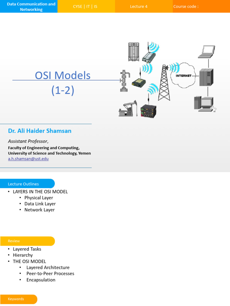 DCN - Lecture 4 - OSI Models (1-2) | PDF | Computer Network | Osi Model