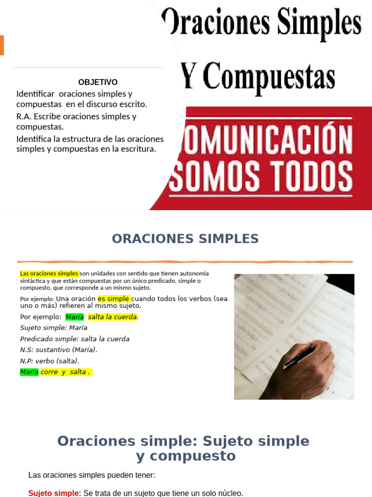 Oraciones Simples y Compuestas: Ejemplos | PDF | Oración (Lingüística ...