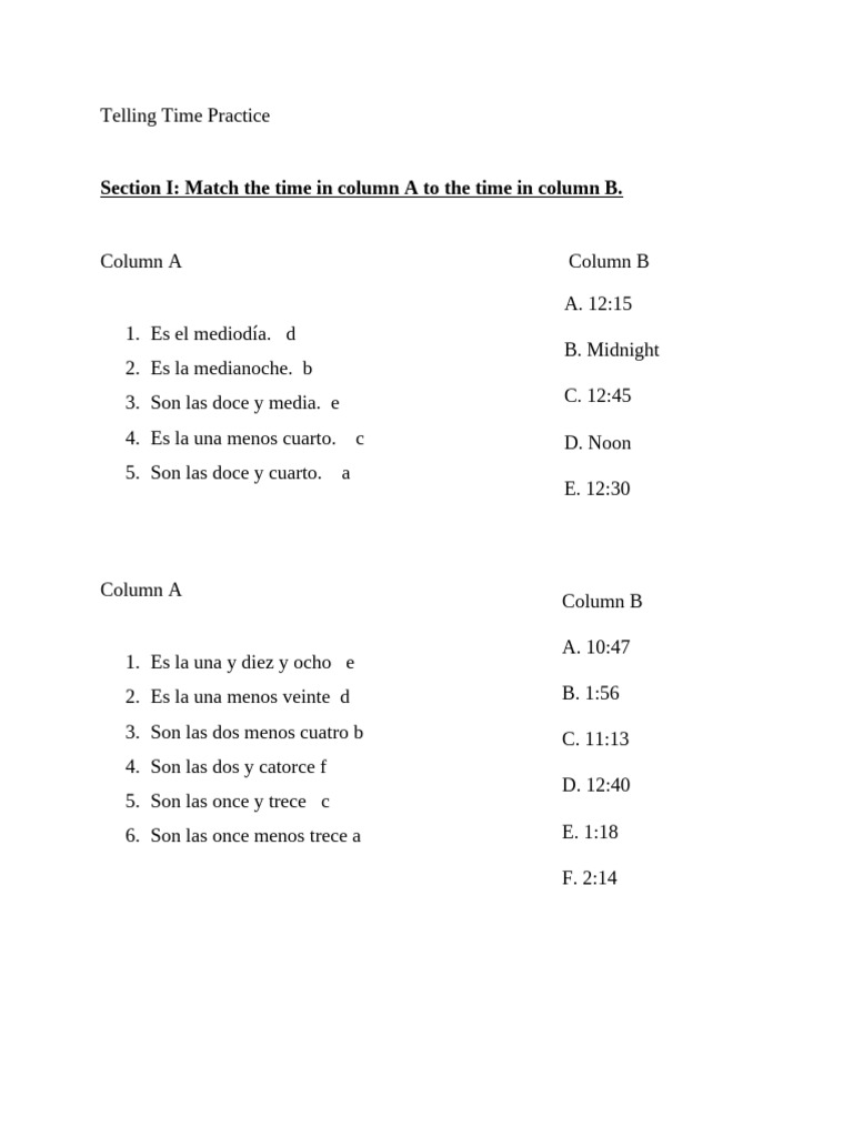 Telling Time Practice Packet UPDATED | PDF