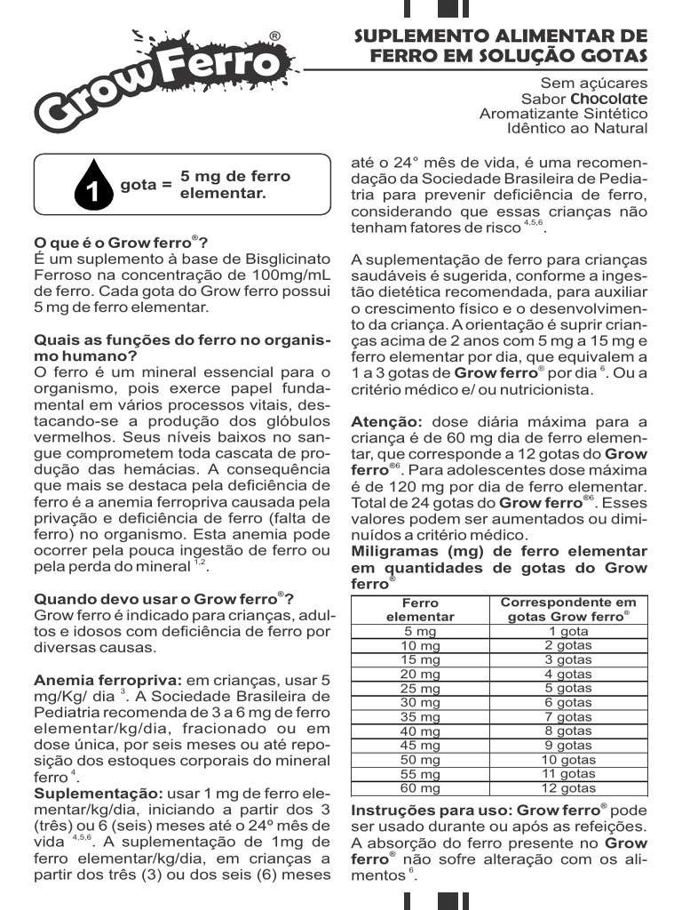 Grow Ferro | PDF | Ferro | Magnésio