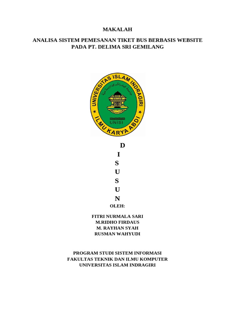 Analisa Sistem Pemesanan Tiket Bus EAP | PDF | Bisnis