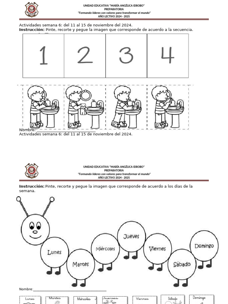 Actividades Preparatoria Noviembre 2024 | PDF