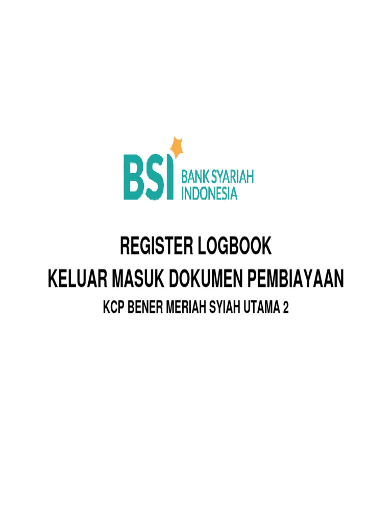 COVER BUKU Logbook Pembiayaan A3 | PDF