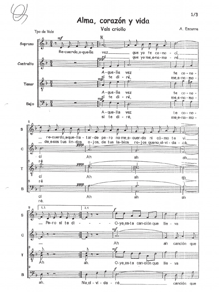 Alma, Corazón y Vida | PDF