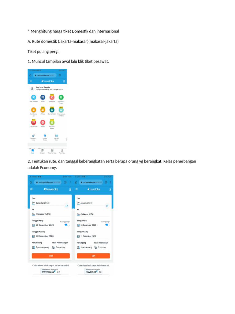 Langkah-Langkah Reservasi Online | PDF