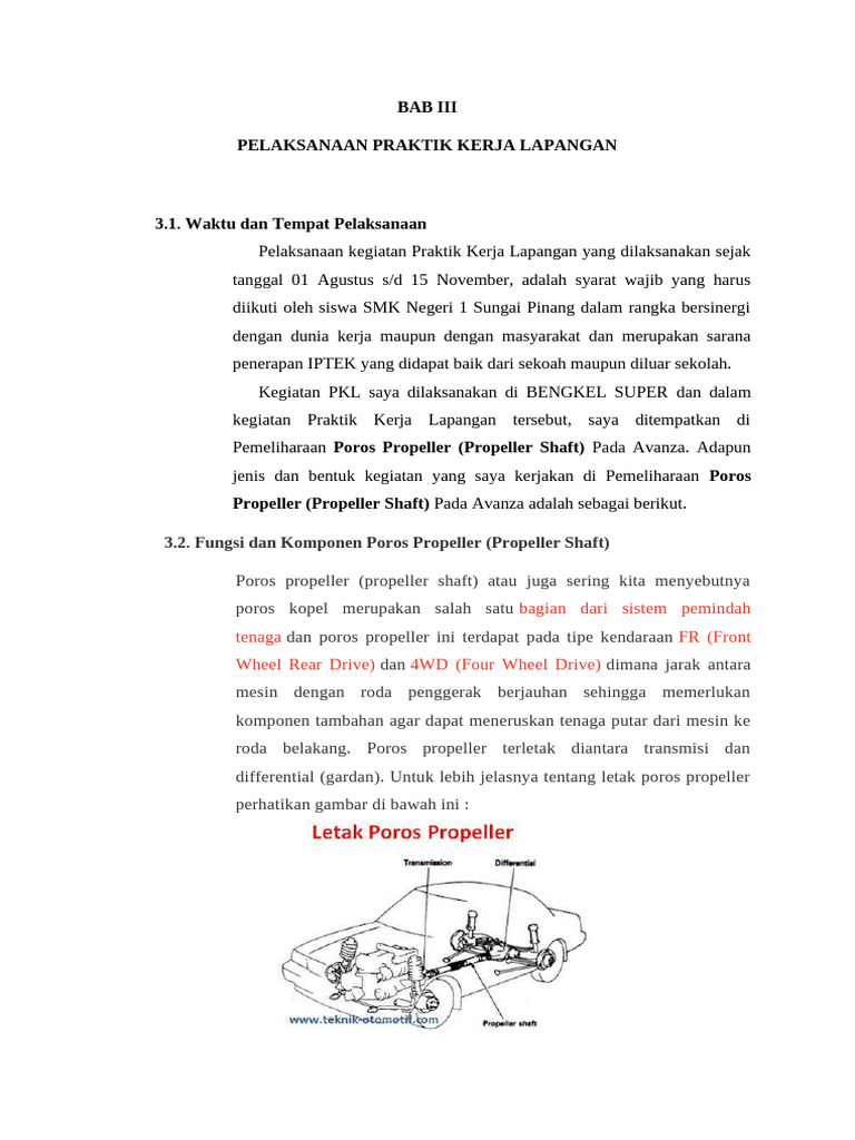 BAB 3 Fungsi Dan Komponen Poros Propeller | PDF | Griya & Taman ...