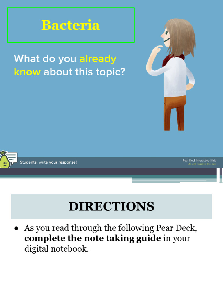Bacteria Pear Deck | PDF | Bacteria | Cell (Biology)