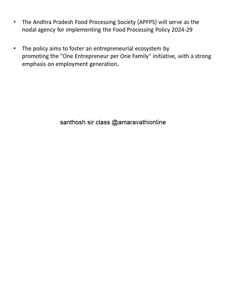 Ap Food Processing Policy - Watermark | PDF | Agriculture | Economies