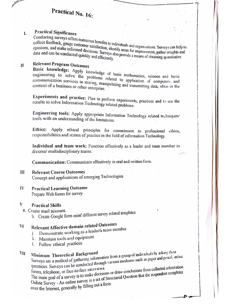 Practical 16 ICT Lab | PDF