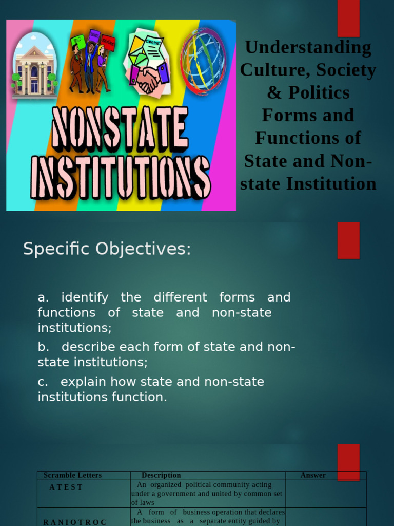 State and Non State - 081018 | PDF | Banks | Monarchy