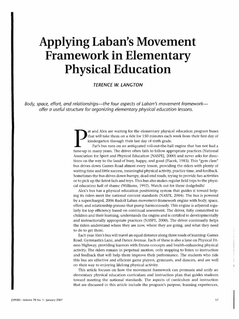 Langton+T +2007+Applying+Laban's+Movement+JOPERD | PDF