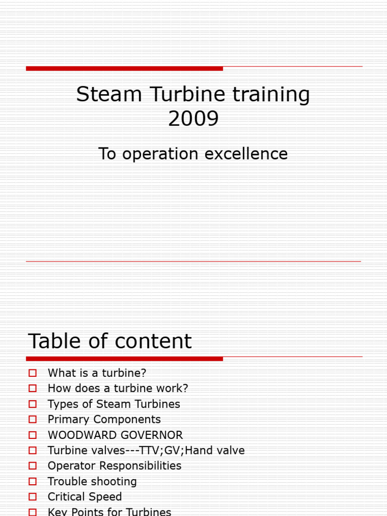 Turbine Training To Operation | PDF | Turbine | Bearing (Mechanical)
