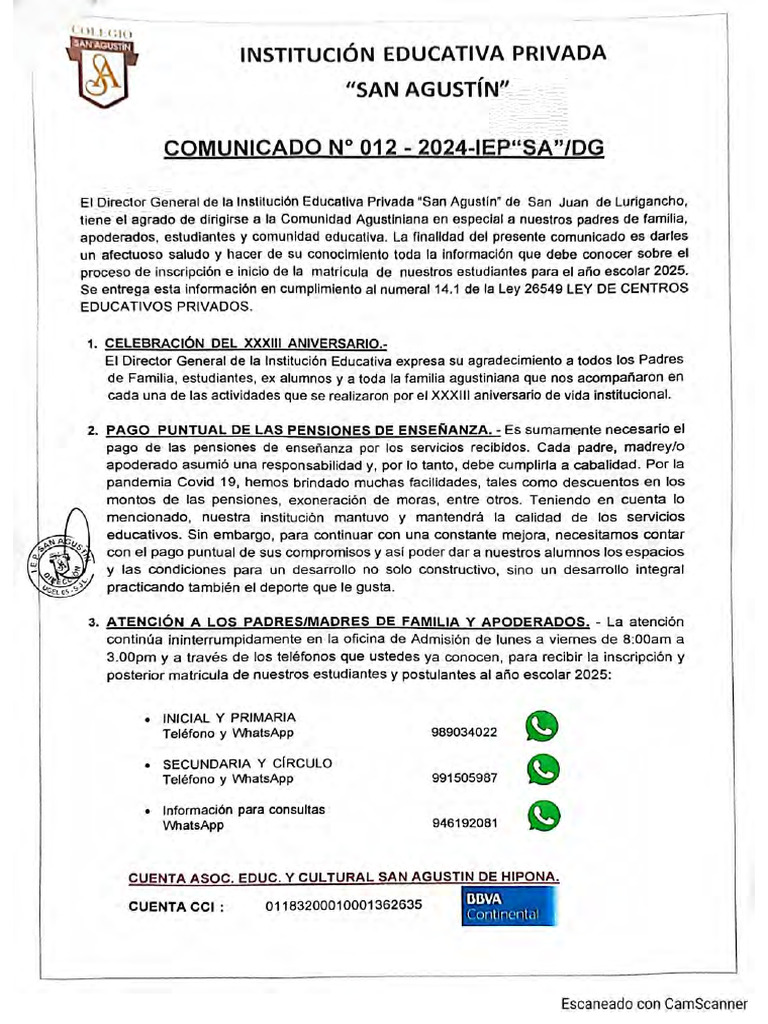 Comunicado 0012 | PDF