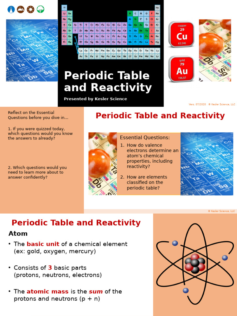 KeslerScience PeriodicTable Presentation StandardVersion | PDF ...