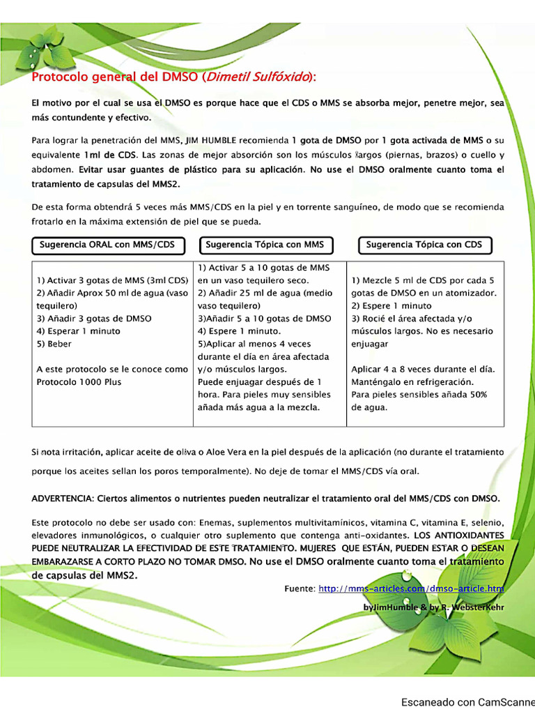 DMSO Protocolo General | PDF