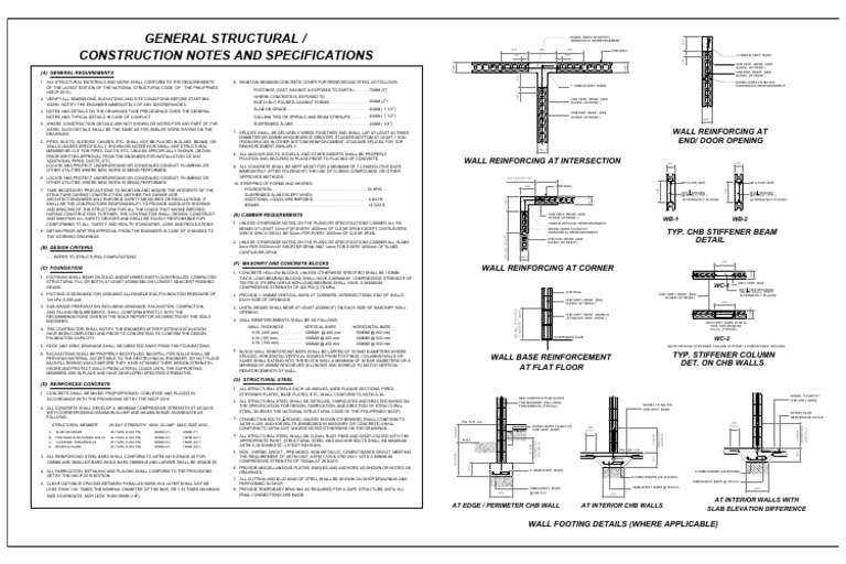 GENERAL STRUCTURAL | PDF | Structural Steel | Concrete
