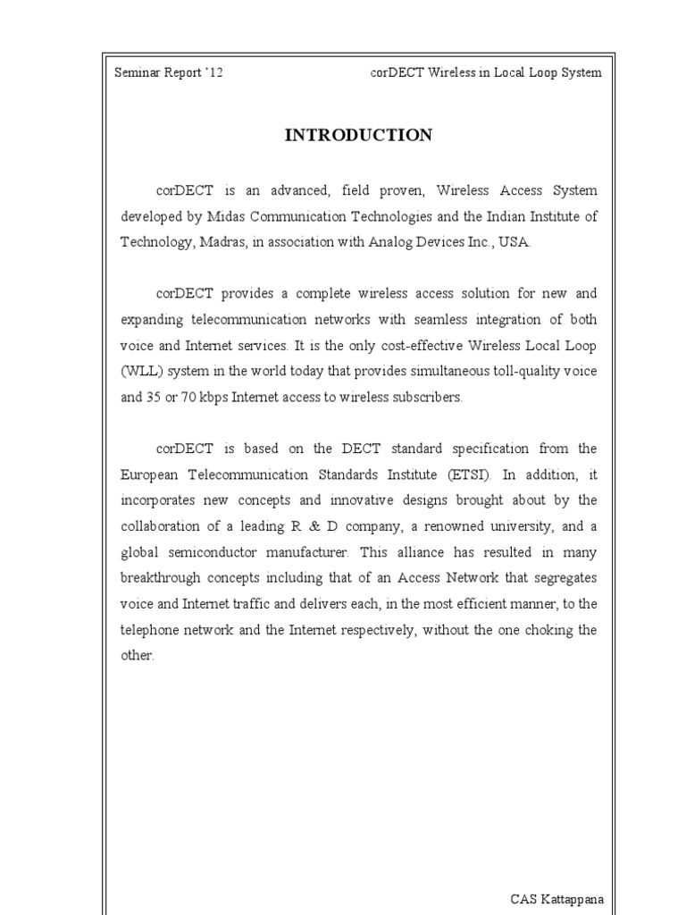 Cordect WLL | PDF | Public Switched Telephone Network | Internet Access