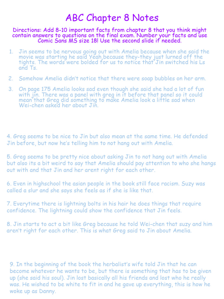 ABC Chapter 8 Notes | PDF | Mystery, Thriller & Crime Fiction