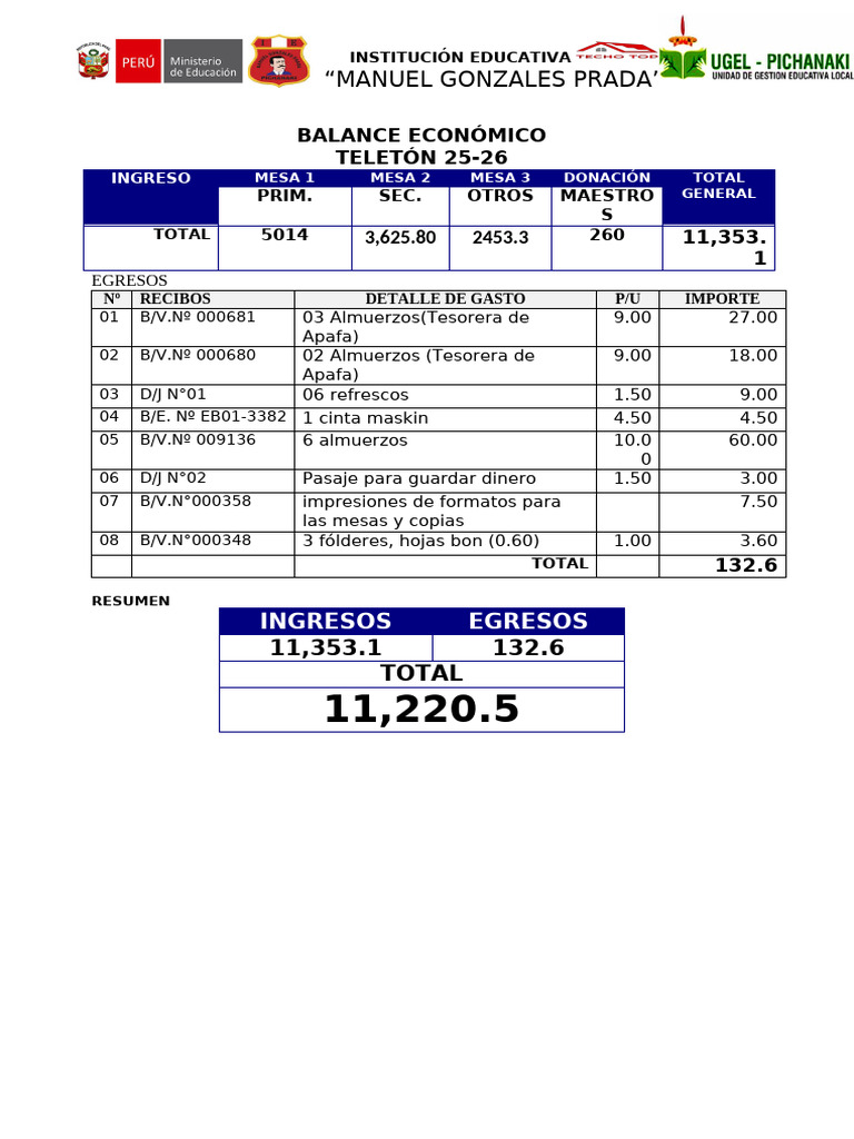 Balance Economico | PDF