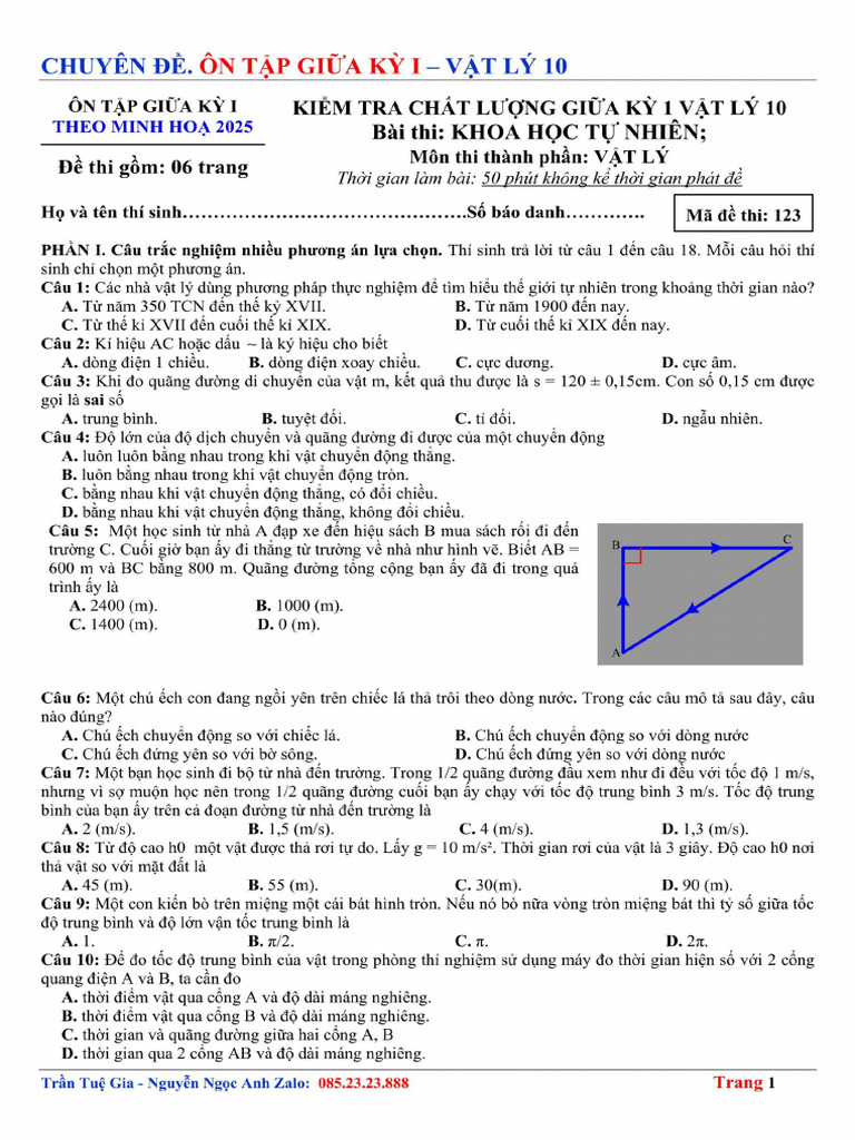 De On Tap Giua Hoc Ky 1 de So 08 Theo Minh Hoa 2025 | PDF