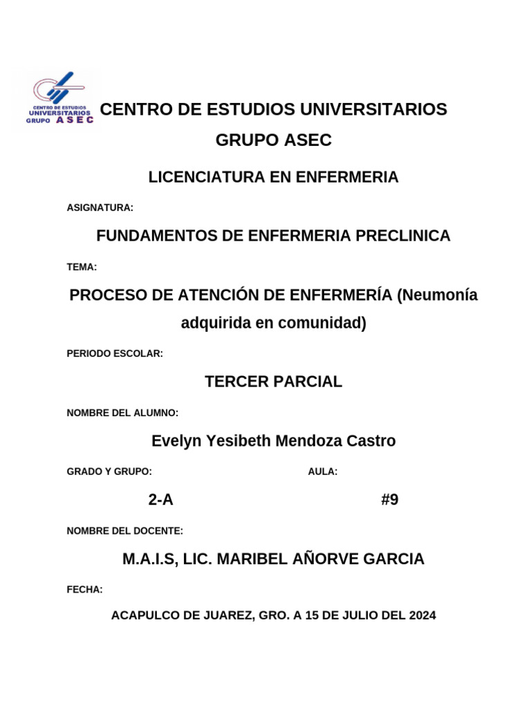 Copia de Yesibeth Mi Proceso de Atencion de Enfermeria10 | PDF ...