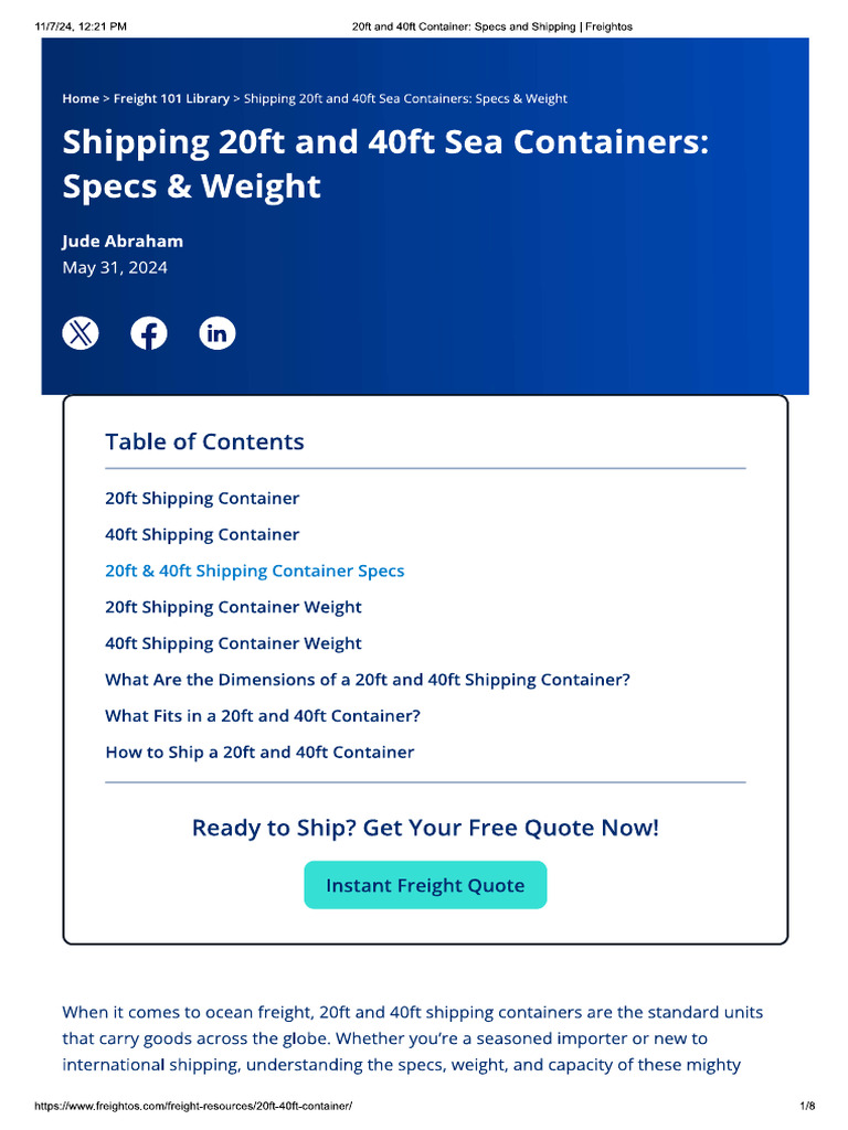 Ship Containers | PDF