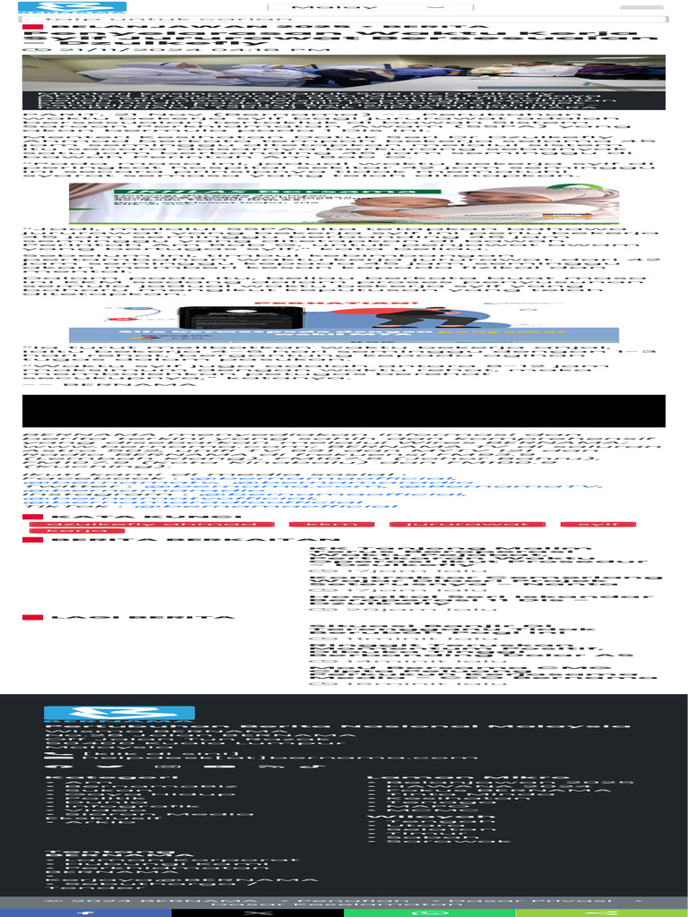 BERNAMA - Penyelarasan Waktu Kerja Syif Jururawat Bersesuaian ...