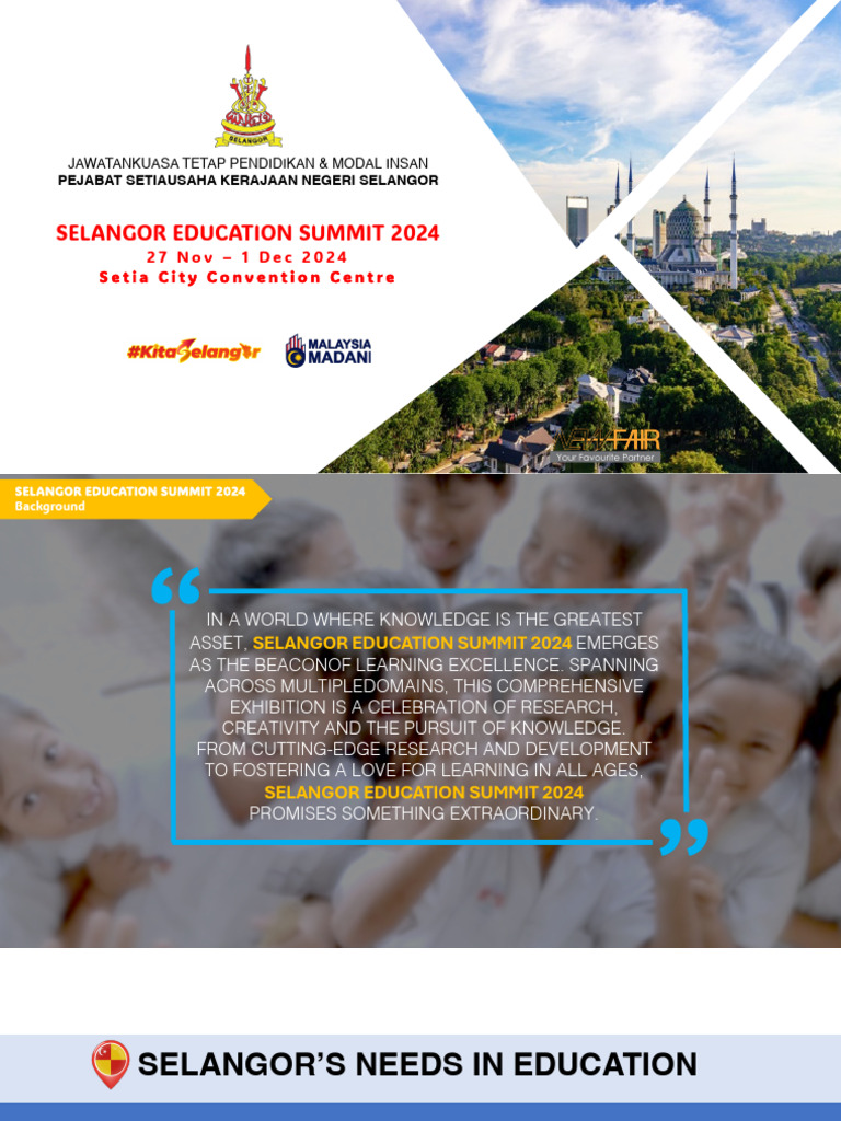 Selangor Education Summit 2024 Overview | PDF | Creativity | Behavior Modification