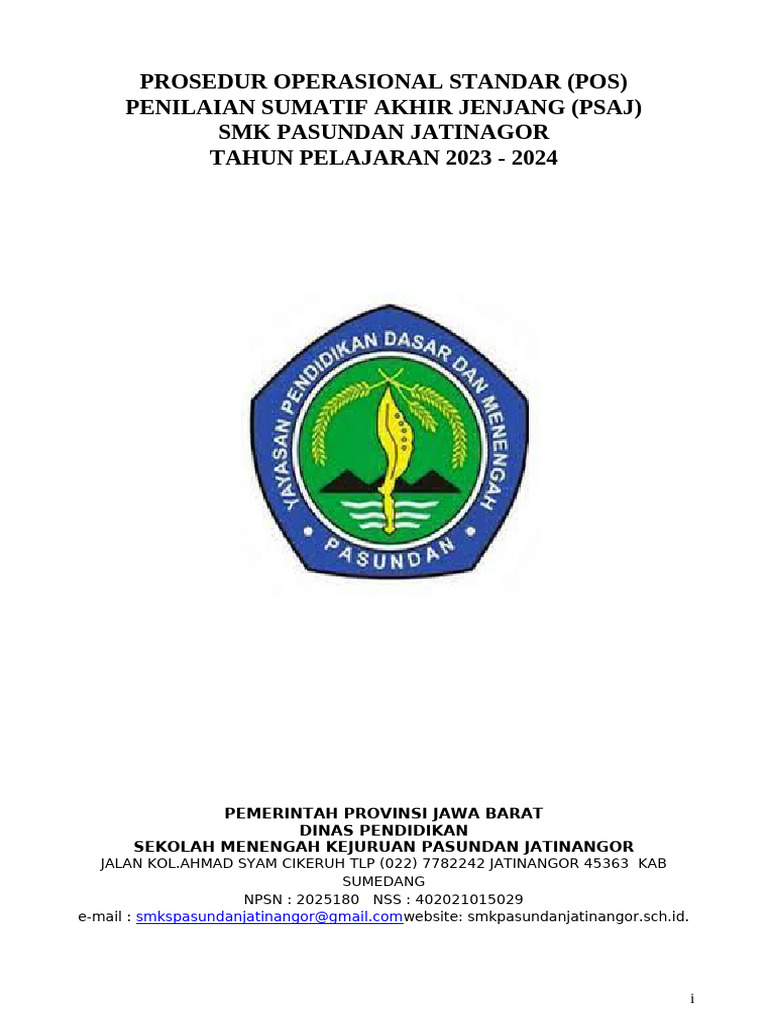 Cover Pos Psaj | PDF