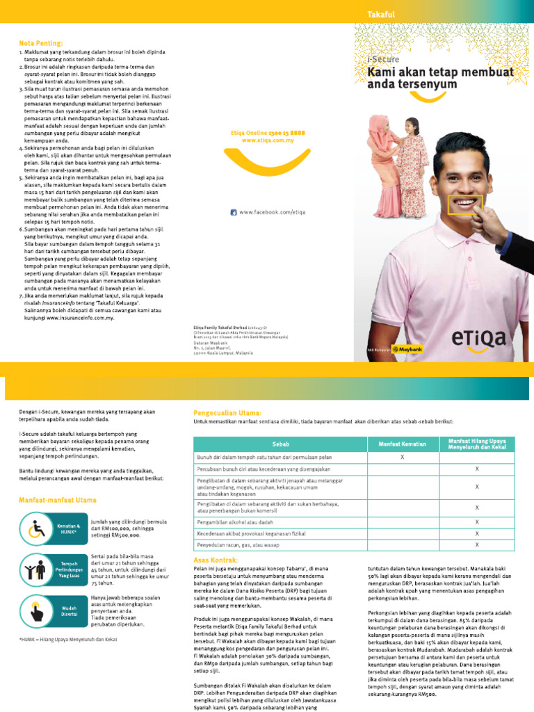 Risalah Takaful I-Secure | PDF